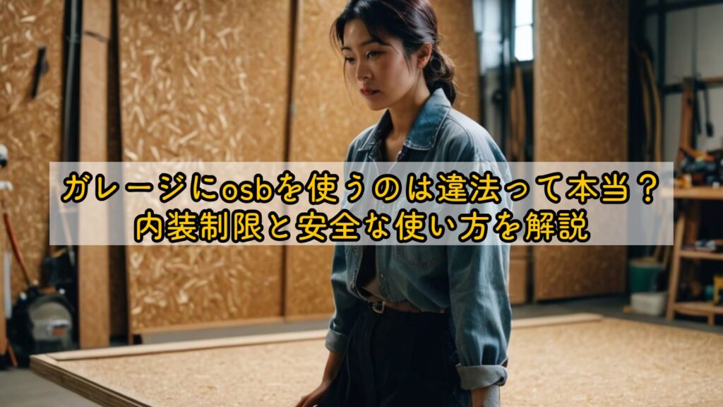 ガレージにosbを使うのは違法って本当？内装制限と安全な使い方を解説 | クラフトDIYラボ｜初心者も安心の工具とリメイク、リフォーム情報！